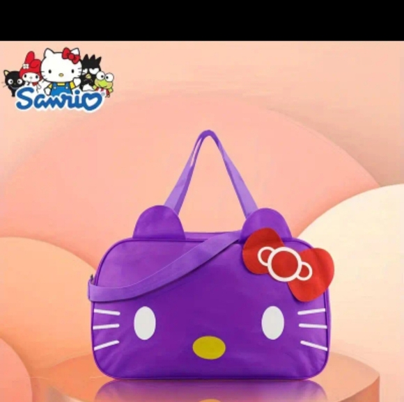 Hello Kitty | Bags | New Sanrio Hello Kitty Extra Large Purple Tote Bag ...
